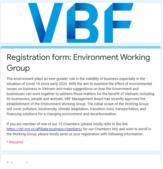 VBF – VIETNAM BUSINESS FORUM